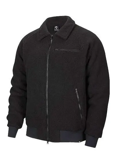 Nike Stand Collar Fleece Lined Jacket - Black
