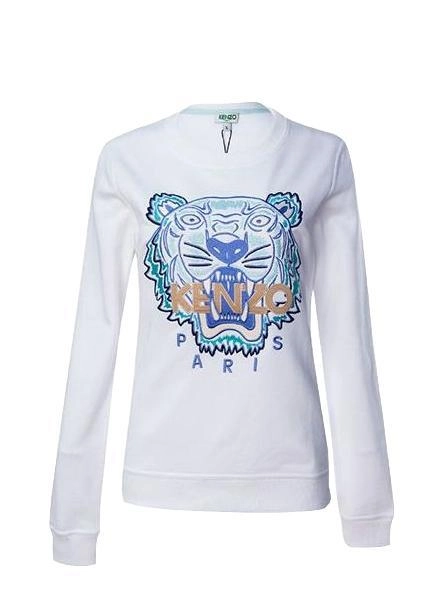 Kenzo Tiger Head Long Sleeve Sweatshirt - White