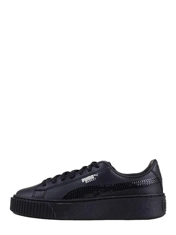 PUMA Basket Platform Bling Sneakers - Black