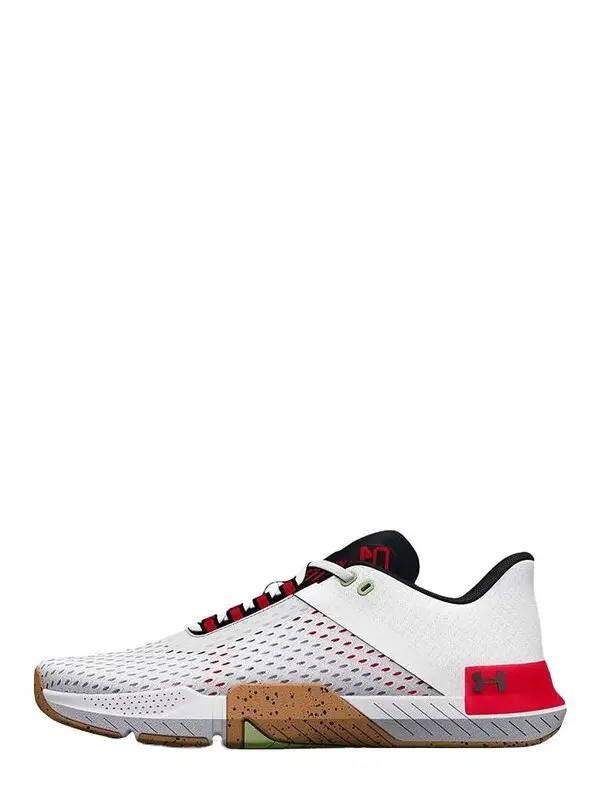 Under Armour Tribase Reign 4 Athletic Shoes - White/red/brown