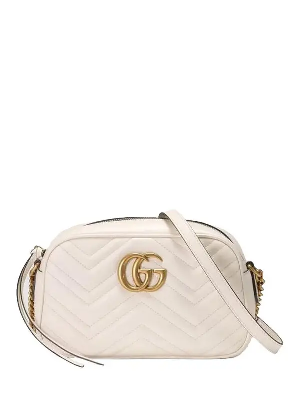 Gucci Gg Marmont Small Shoulder Bag - White