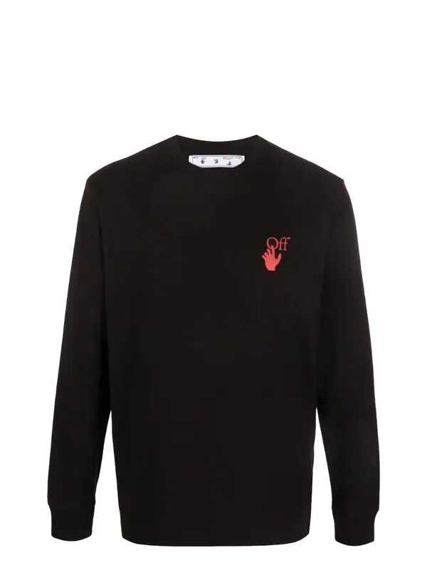 Off-White Long Sleeve Pullover With Logo Detail - Default Colorway