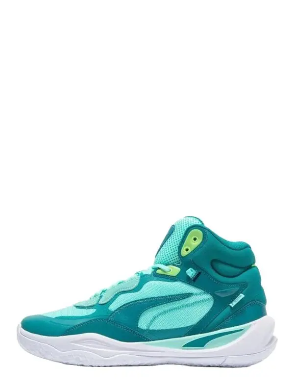 PUMA Playmaker Pro Mid Sneakers - Teal/green/white