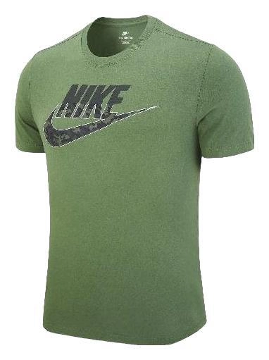 Nike Logo T-shirt 'green - Green/black