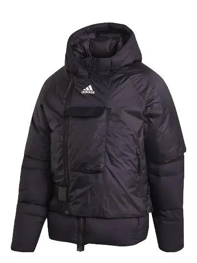 Adidas Detachable Hooded Waterproof Down Jacket - Black