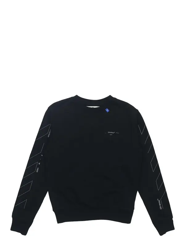 Off-White Unfinished 3m Arrow Crew Neck Sweater - Black