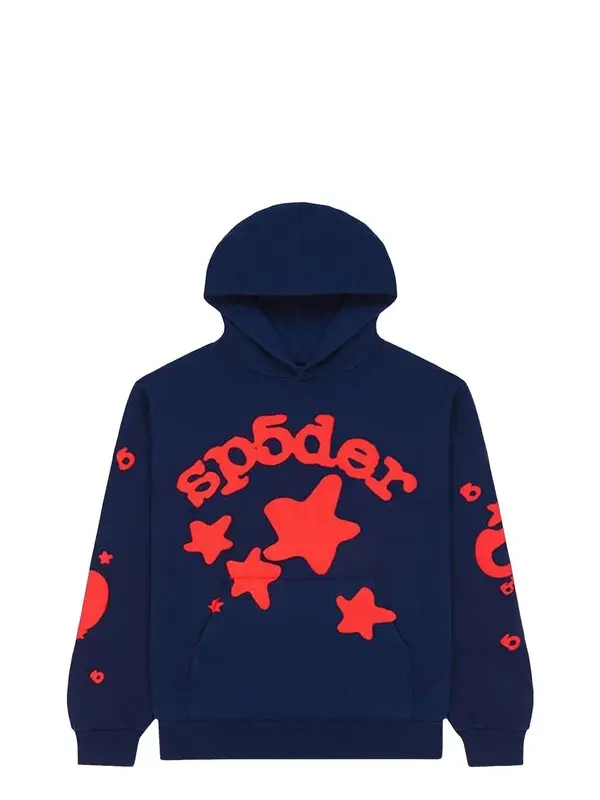 SP5DER Graphic Hoodie - Navy