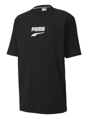 PUMA Downtown Classical Logo Short Sleeve Tee - Black