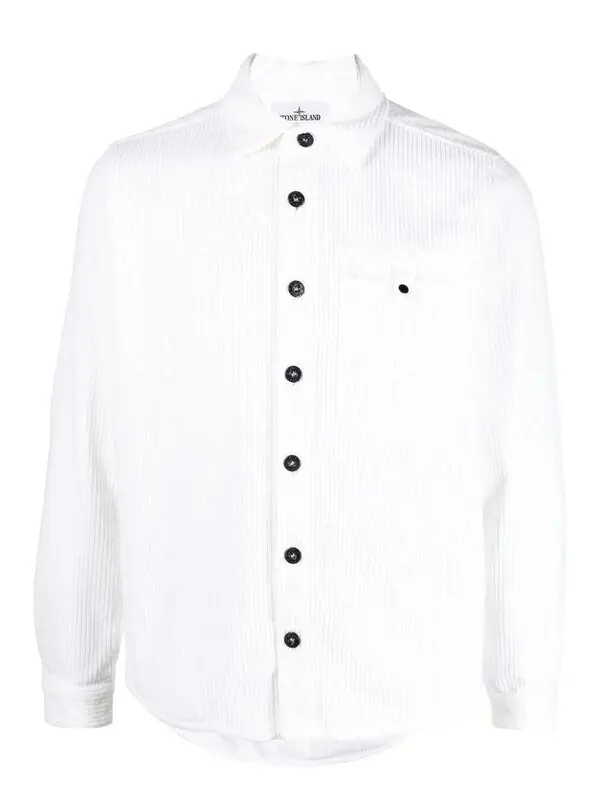 Stone Island Cord Overshirt - White