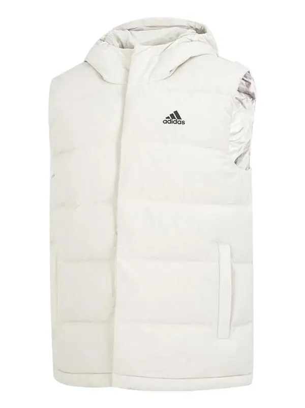 Adidas Helionic Hooded Down Vest - White