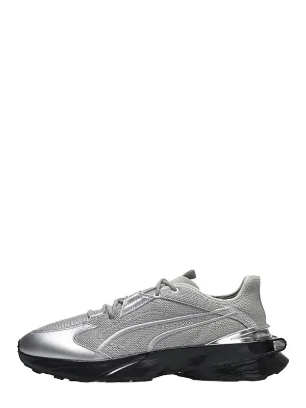 PUMA Pwrframe X Staffonly Metal Fuzz Sneakers - Metallic Silver/black