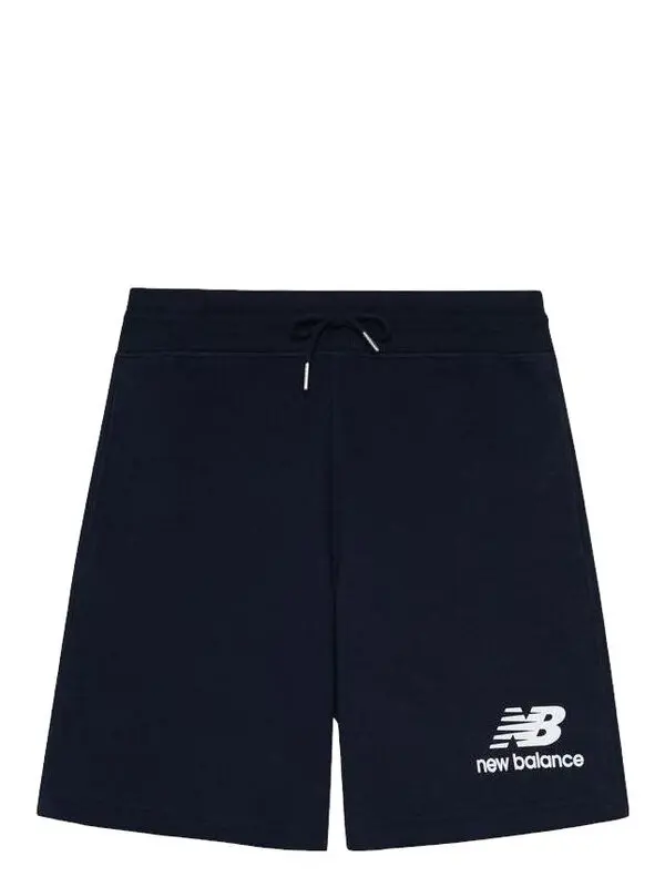 NEW BALANCE Essentials Stacked Logo Shorts - Navy/white