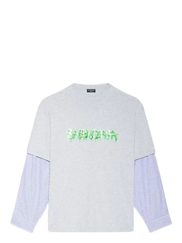 Balenciaga Slime Logo Layered T-shirt - Grey