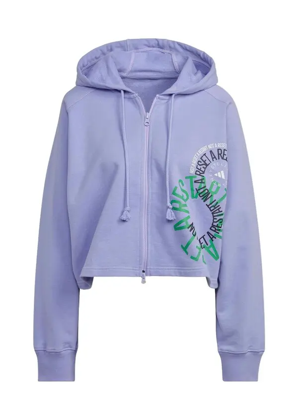 Adidas Stella Mccartney Cropped Hoodie - Purple