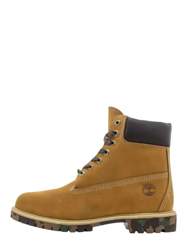 Timberland 6 Inch Premium Lace-up Boots With Camo Sole - Wheat/camo