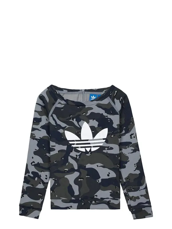 Adidas J C Crew Fleece With Camouflage Print And Zip Detail - Default Color