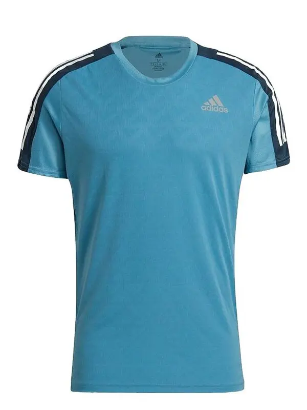 Adidas Own The Run Tee Running Sports Round Neck Short Sleeve - Blue