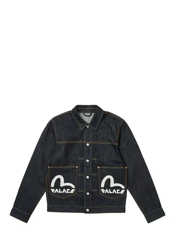 PALACE X Evisu Dice Denim Jacket - Raw