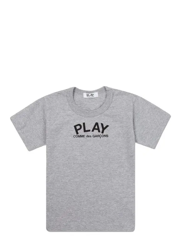 Play Comme Des Garcon Play Comme Des Garcons Short Sleeve T-shirt With Heart Graphic - Grey