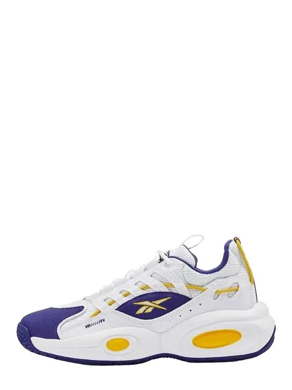REEBOK Solution Mid Athletic Sneakers - White/purple