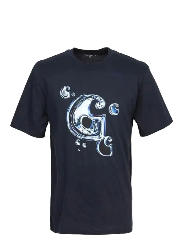 Carhartt Work In Progress Solar Chrome C Short Sleeve T-shirt - Navy
