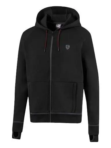 PUMA Ferrari Hooded Sweat Jacket - Black/grey