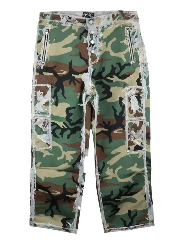 THUG CLUB Burnt Bio Army Pants - Forest Green