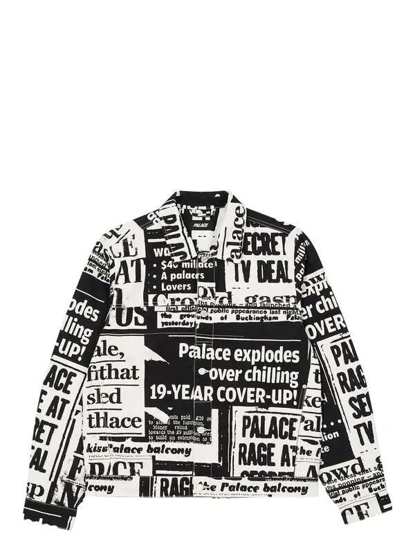 PALACE Ss22 Tabloid Denim Jacket - Black