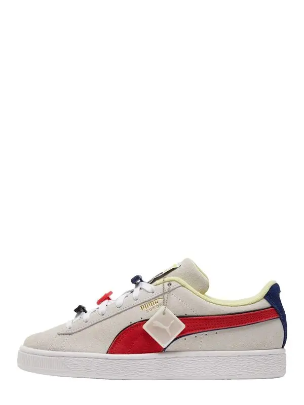 PUMA Suede 'decor8' Low Top Sneakers - White/blue/red