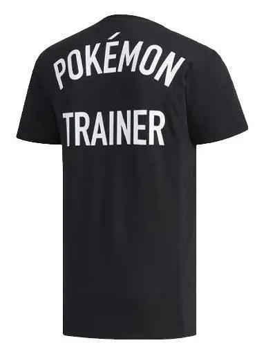 Adidas Neo X Pokemon Collaboration Round Neck Short Sleeve T-shirt - Black