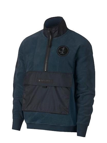 Nike Splicing Polar Fleece Stand Collar Pullover - Green