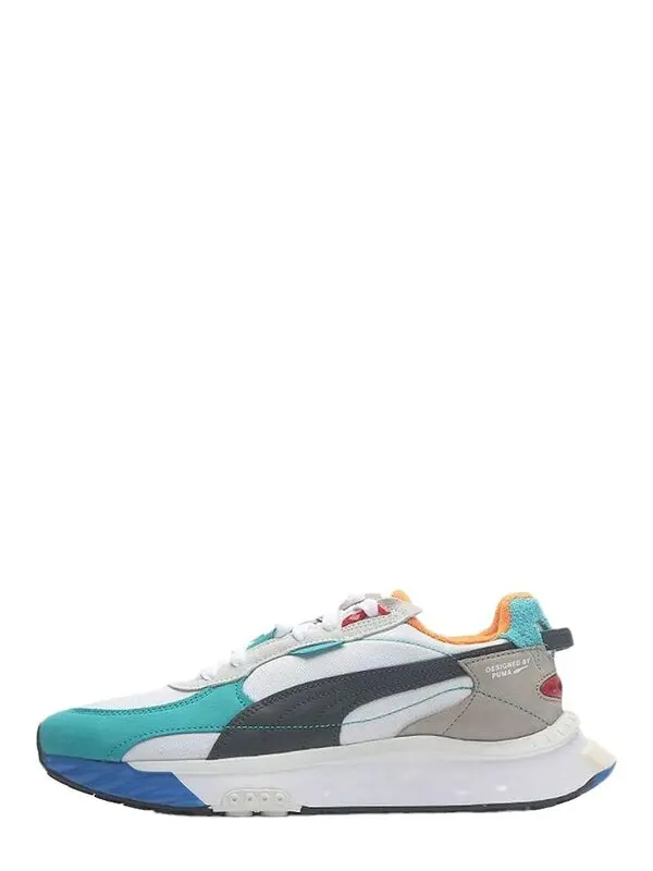 PUMA Wild Rider Layers Low Top Sneakers - Black/green