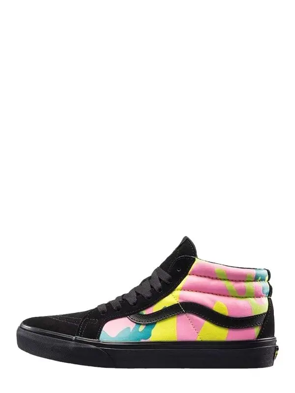 VANS Sk8-mid Reissue 'neon Camo - Black/pink/yellow