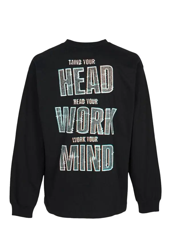 Carhartt Work In Progress Mind Your Head Long Sleeve T-shirt - Black
