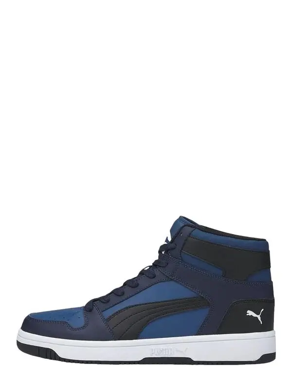 PUMA Rebound Layup Mid Top Sneakers - Black/blue
