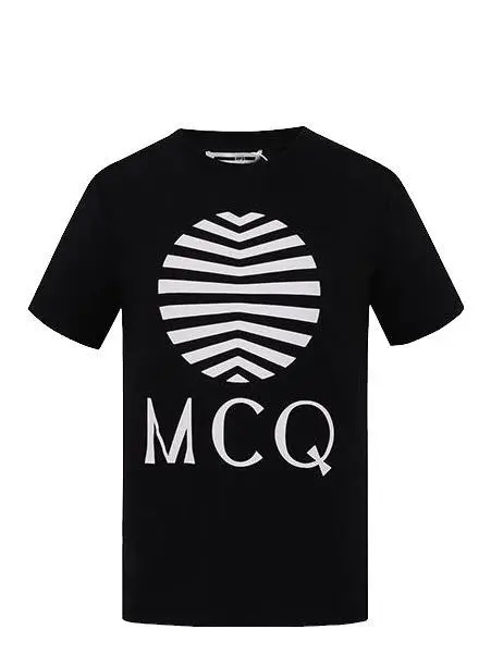 Alexander McQueen Logo Printing T-shirt - Black