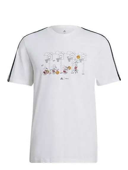 Adidas X Disney Mickey Cartoon Graphic T-shirt - White