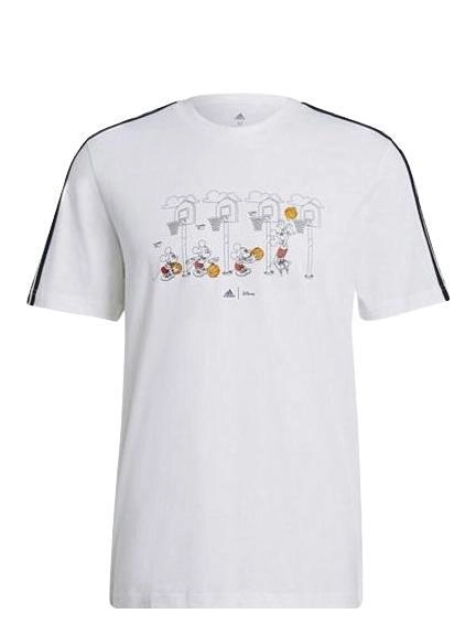 Adidas X Disney Mickey Cartoon Graphic T-shirt - White