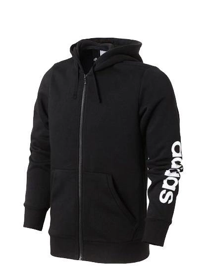 Adidas Zipper Knit Hooded Jacket - Black