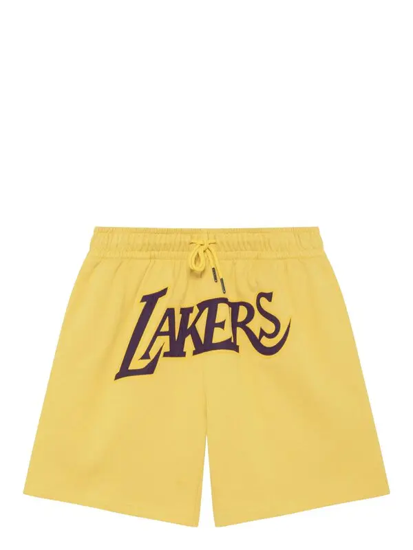 Mitchell & Ness X Nba Los Angeles Lakers Big Face Shorts - Yellow