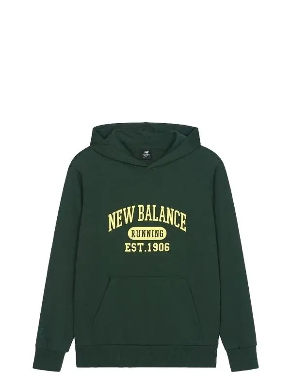 NEW BALANCE Logo Sportswear Hoodie - Green/yellow