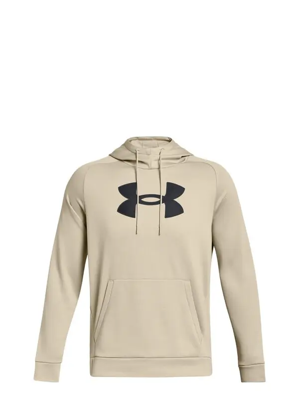 Under Armour Fleece Logo Hoodie - Beige/black