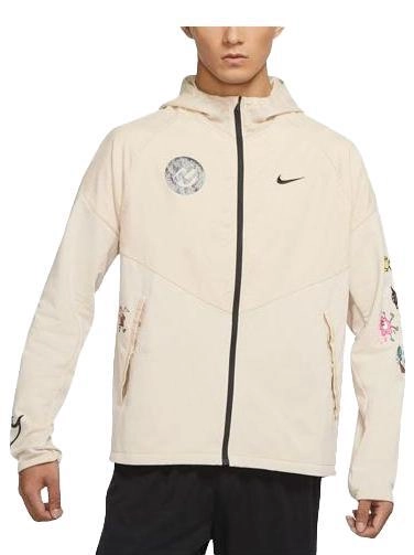 Nike Alphabet Cartoon Pattern Printing Hooded Jacket - Multi-color