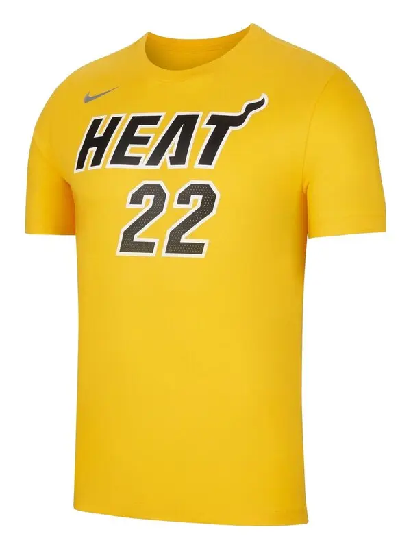 Nike Miami Heat Jimmy Butler 22 Earned Edition T-shirt - Yellow