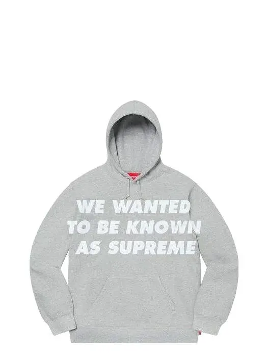 Supreme Known As Hooded Sweatshirt - Grey/white