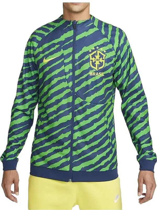 Nike Brazil National Team Anthem Knit Jacket - Milti/color