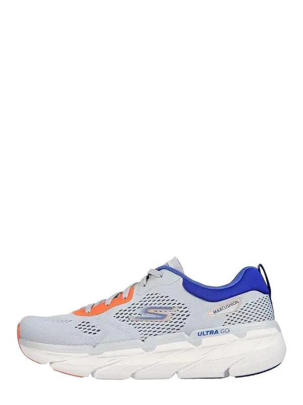Sketchers Max Cushioning Athletic Sneakers - Grey/blue/orange