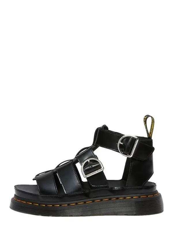 Dr. Martens Mackaye Leather Buckled Gladiator Sandals - Black