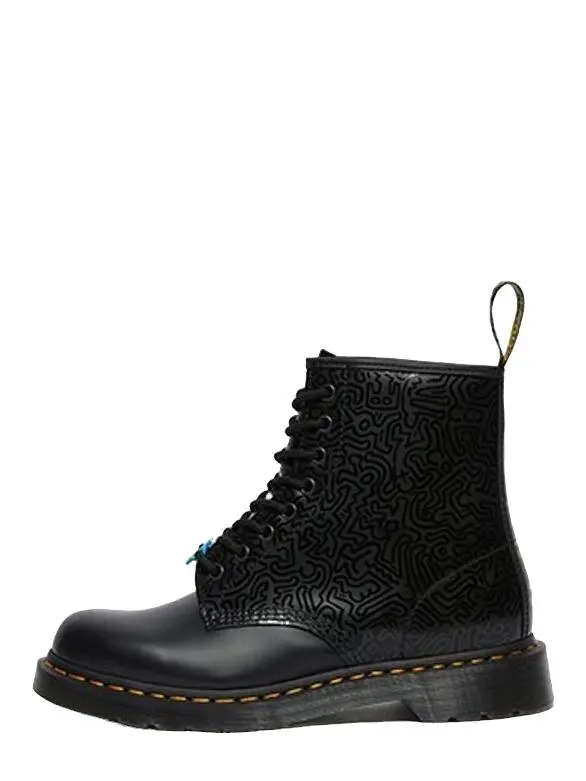 Dr. Martens Keith Haring X 1460 Lace Up Boots - Black