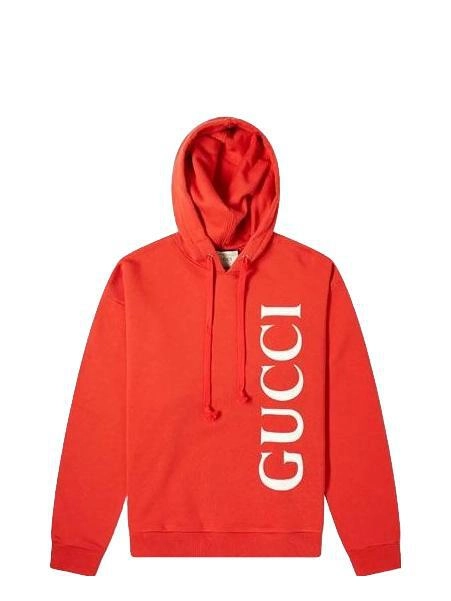 Gucci Large Logo Pullover Hoodie - Red